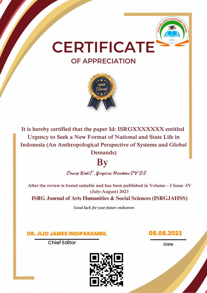 ISRG PUBLISHERS – International Scientific Research Group & Publishers